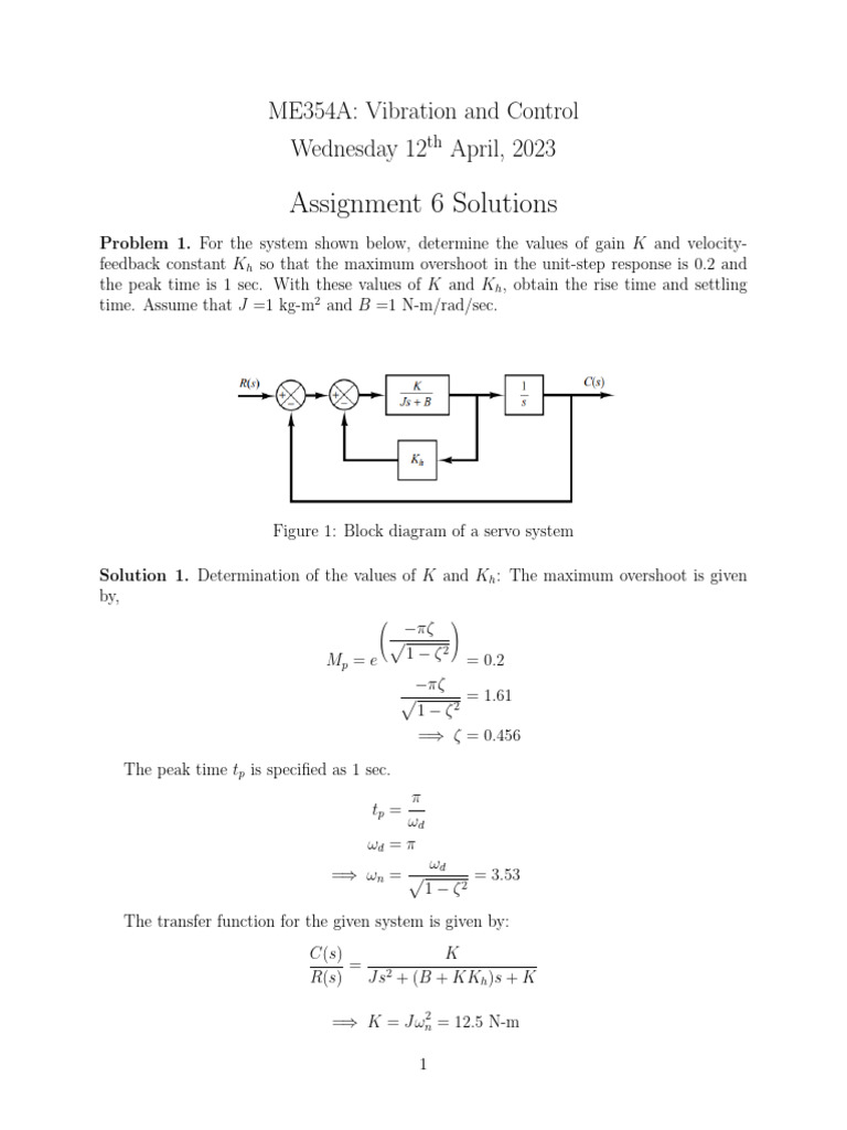 Assignment 6 Solutions | PDF | Electrical Engineering | Mathematical Analysis