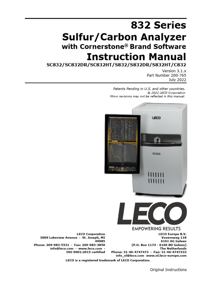 832-Series Instruction Manual V3.1.x July 2022 200-765 | PDF | License ...