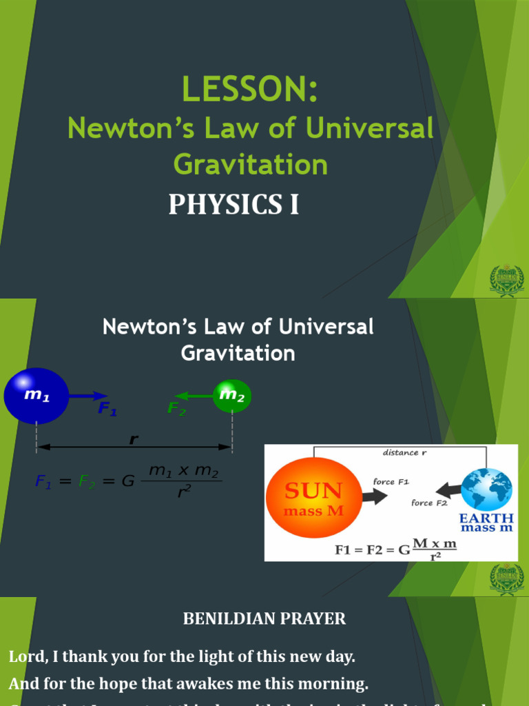 Newton's Law of Universal Gravitation | PDF | Science & Mathematics