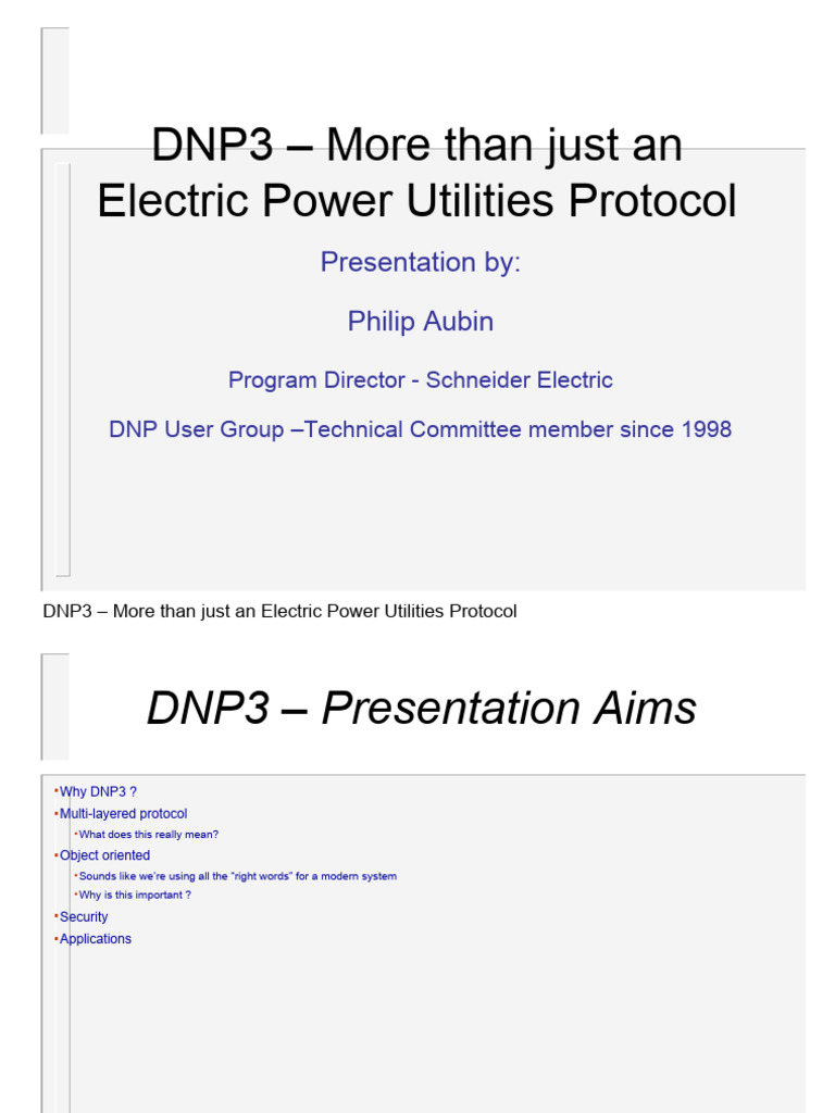 DNP3 Overview Presentation PAubin - SE - 19jun2018 | PDF | Computers