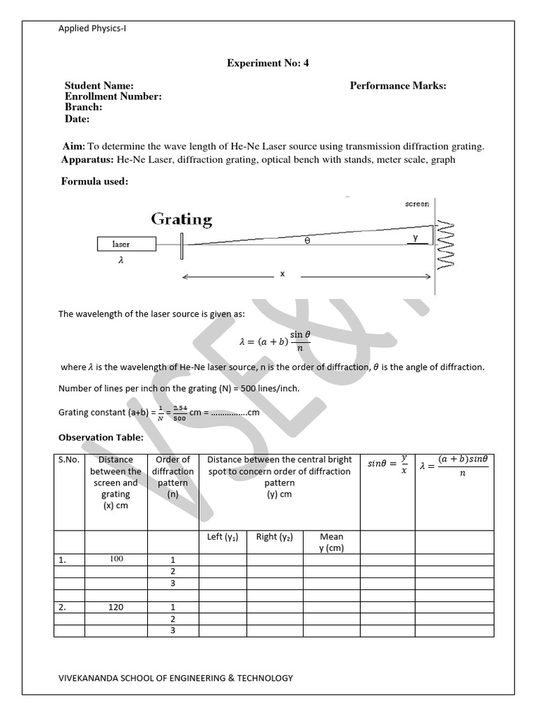 Semester1 - Auxillary Sheet - Exp4 | PDF