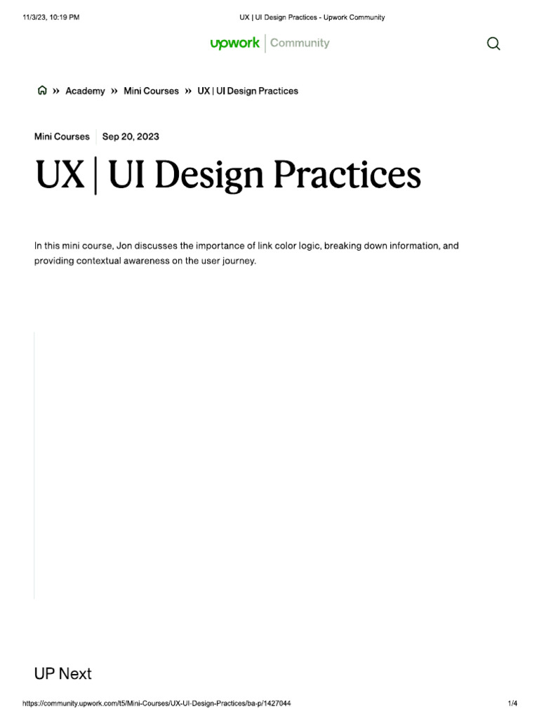 UI UX Design Practices | PDF
