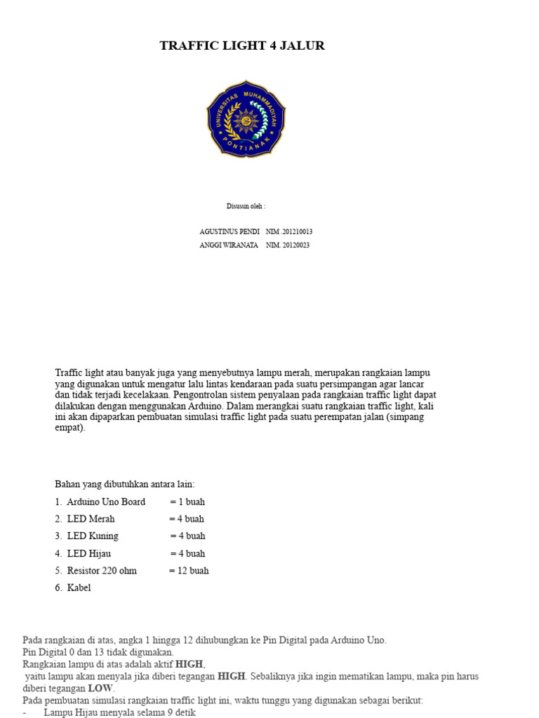 Traffic Light 4 Jalur | PDF
