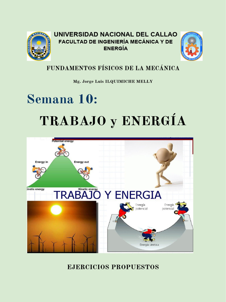 Ejercicios de Trabajo y Energía en Mecánica | PDF | Fricción | Fuerza