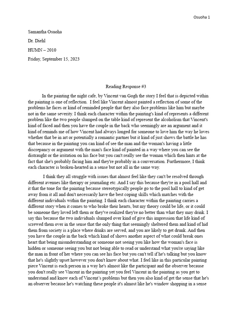 Reading Response 3 | PDF