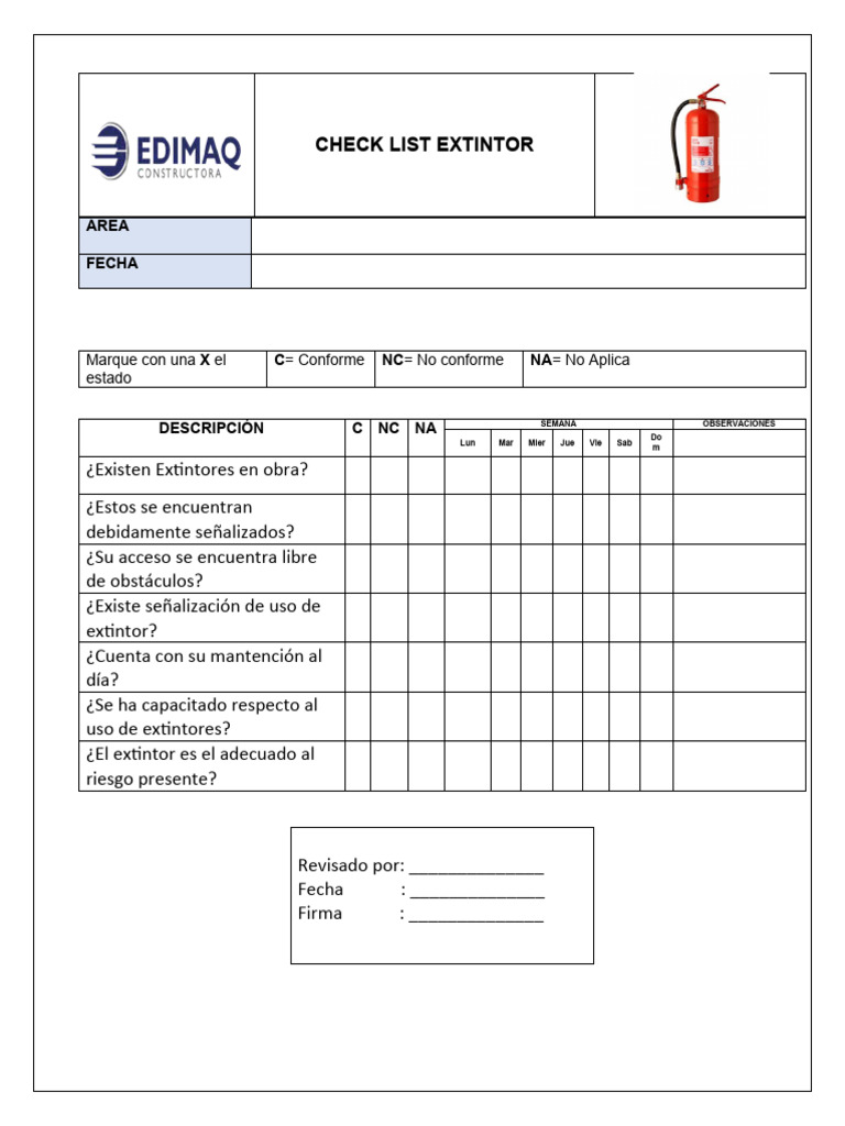 Check List Extintor | PDF