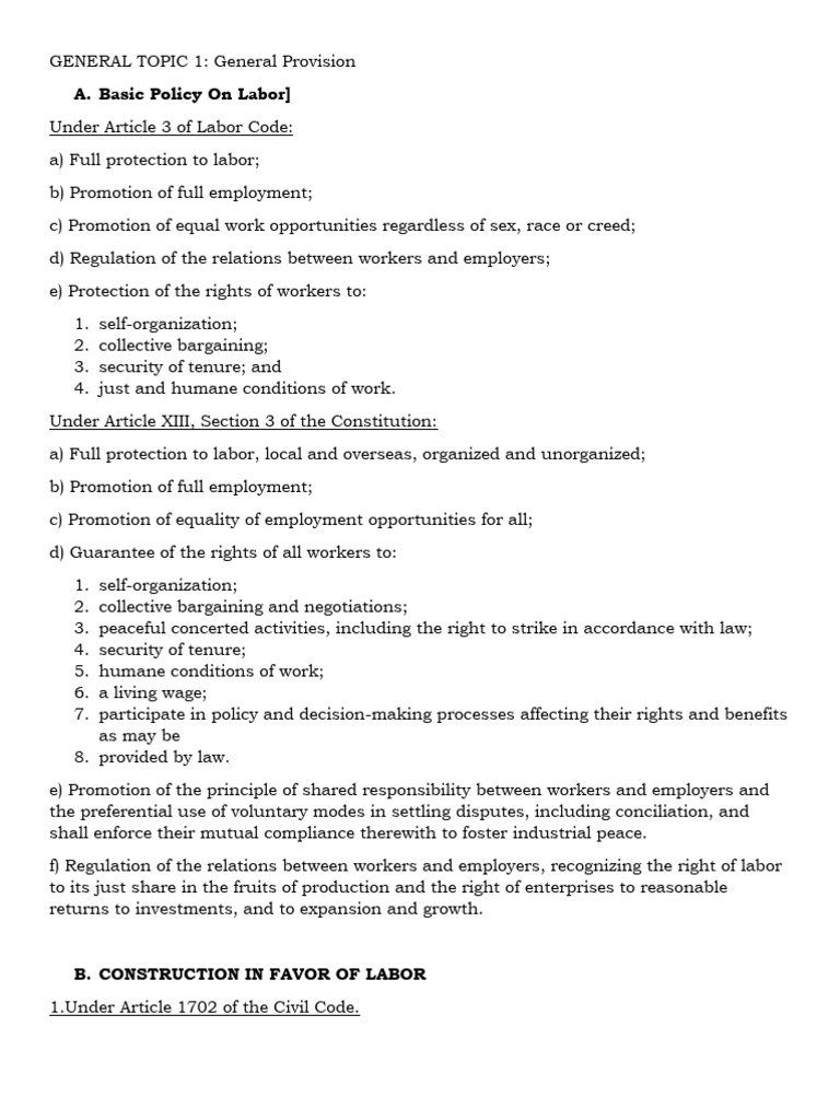 General Topic 1 | PDF | Employment | Working Time