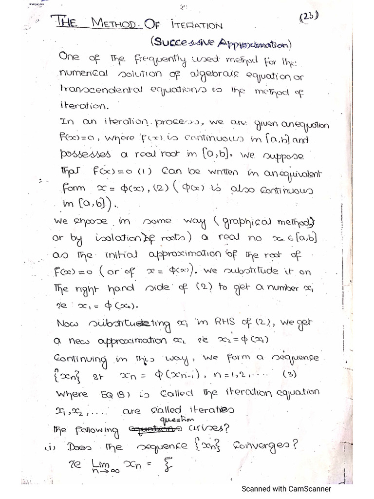 Method of Iteration | PDF