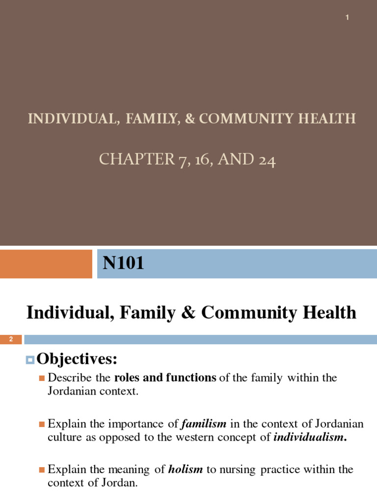 Individual, Family, Community Health | PDF | Family | Community