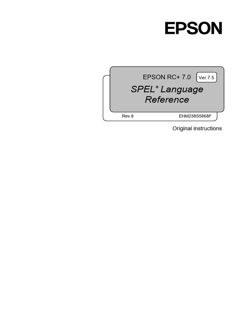 Epson Spel PL 70 Language Reference-Rc700 rc90 (v75r8) | PDF