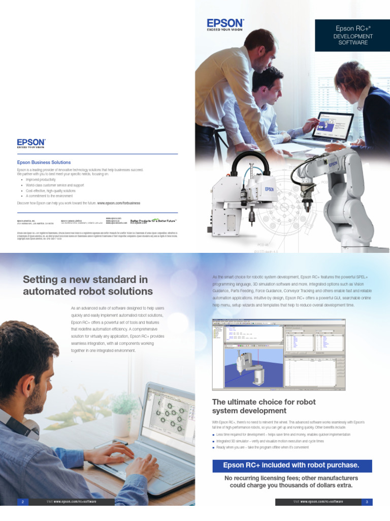 Epson Robots RC PL Brochure 16-Page cpd-59217 Final | PDF | Programming ...