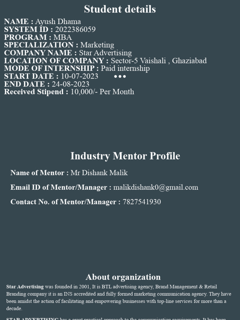 Ayush 2022386059 SIP | PDF | Career & Growth | Finance & Money Management