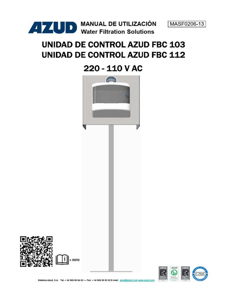Manual Unidad de Control AZUD FBC | PDF | Ingenieria Eléctrica ...