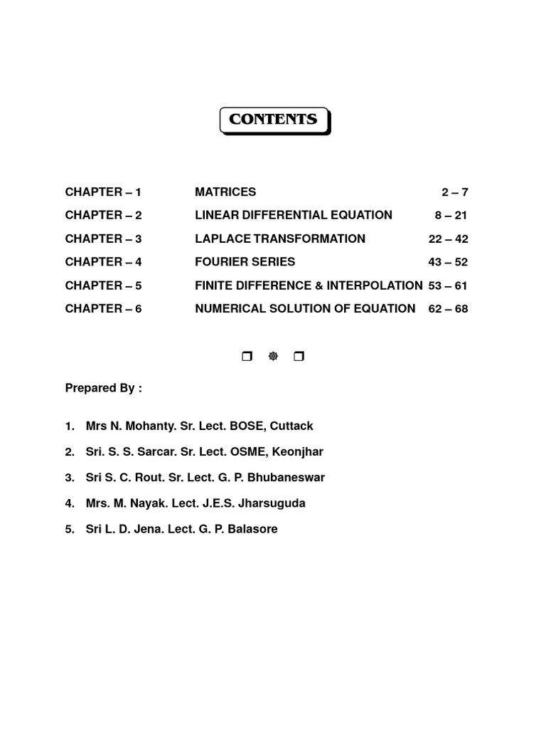 Math 3 | PDF | Matrix (Mathematics) | Laplace Transform