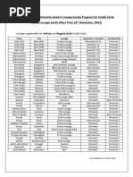 HDFC Regalia Lounge List | PDF | Finance & Money Management | Computers