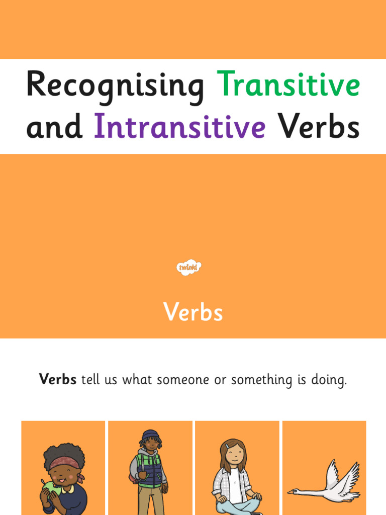 REVIEW Transitive and Intransitive Verbs PowerPoint | PDF