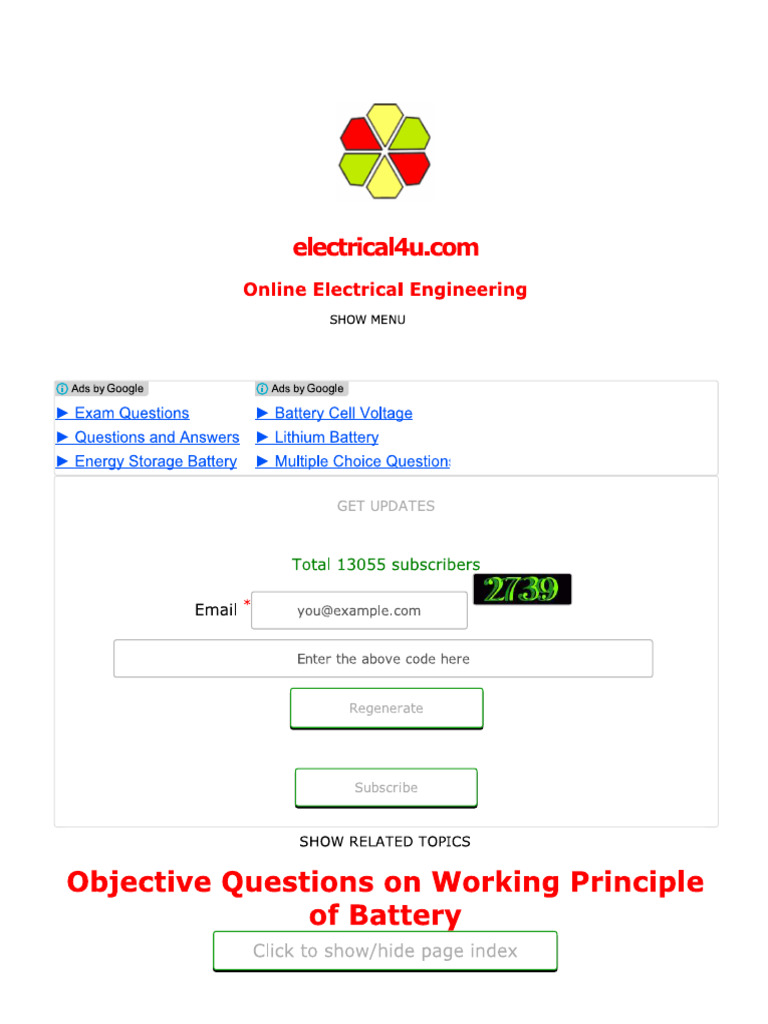 Battery Technology pg2 | PDF