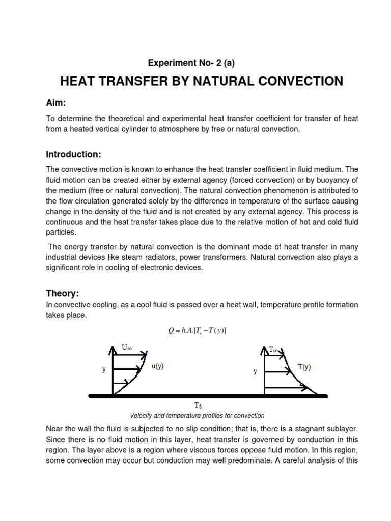 Natural Convection Heat Transfer Experiment | PDF | Convection | Heat ...
