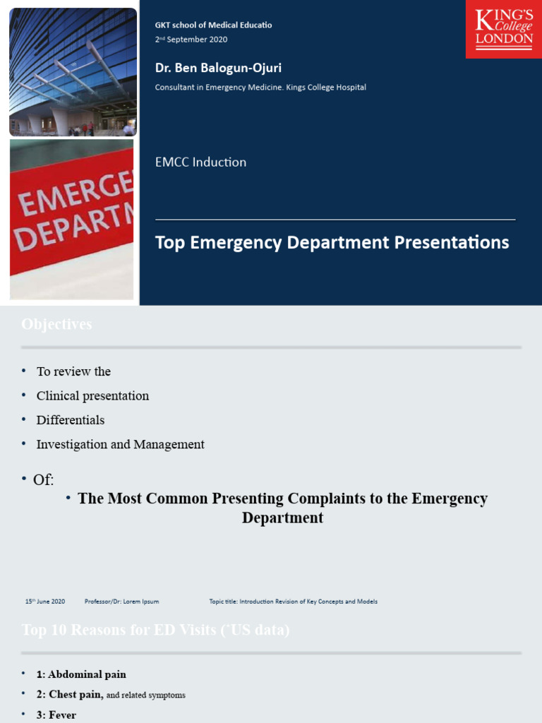 Common Emergency Department Cases | PDF | Headache | Back Pain