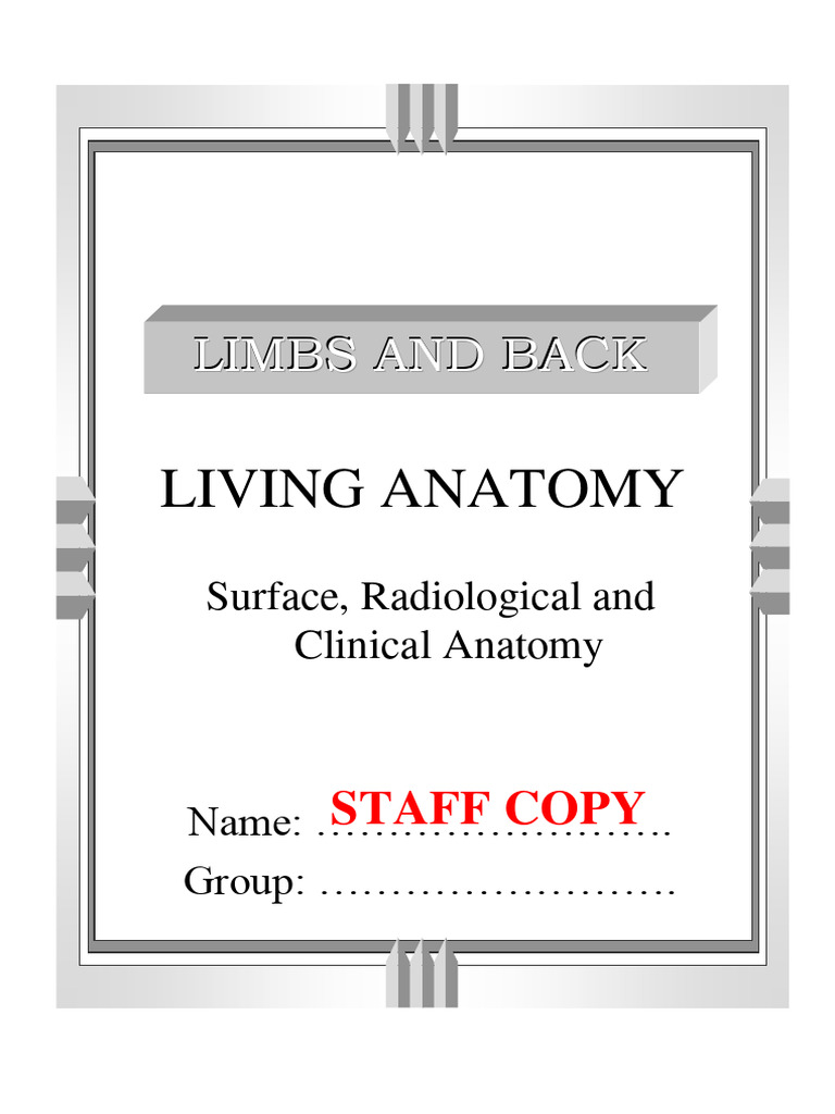 Living Anatomy of The Limbs and Back (With Answers) | PDF | Arm | Human Leg