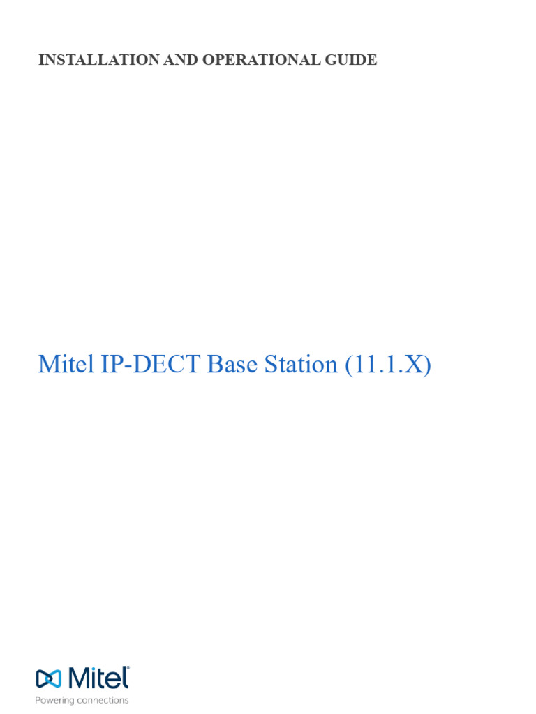 Mitel IP-DeCT Base Station IPBS Installation and Operational Guide | PDF | Public Key ...