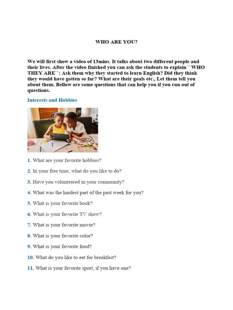 Who Are You | PDF | Learning | Human Communication