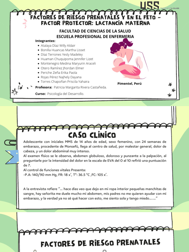 Factores de Riesgo y Factor Protector Lactancia Materna - Grupo 6 ...