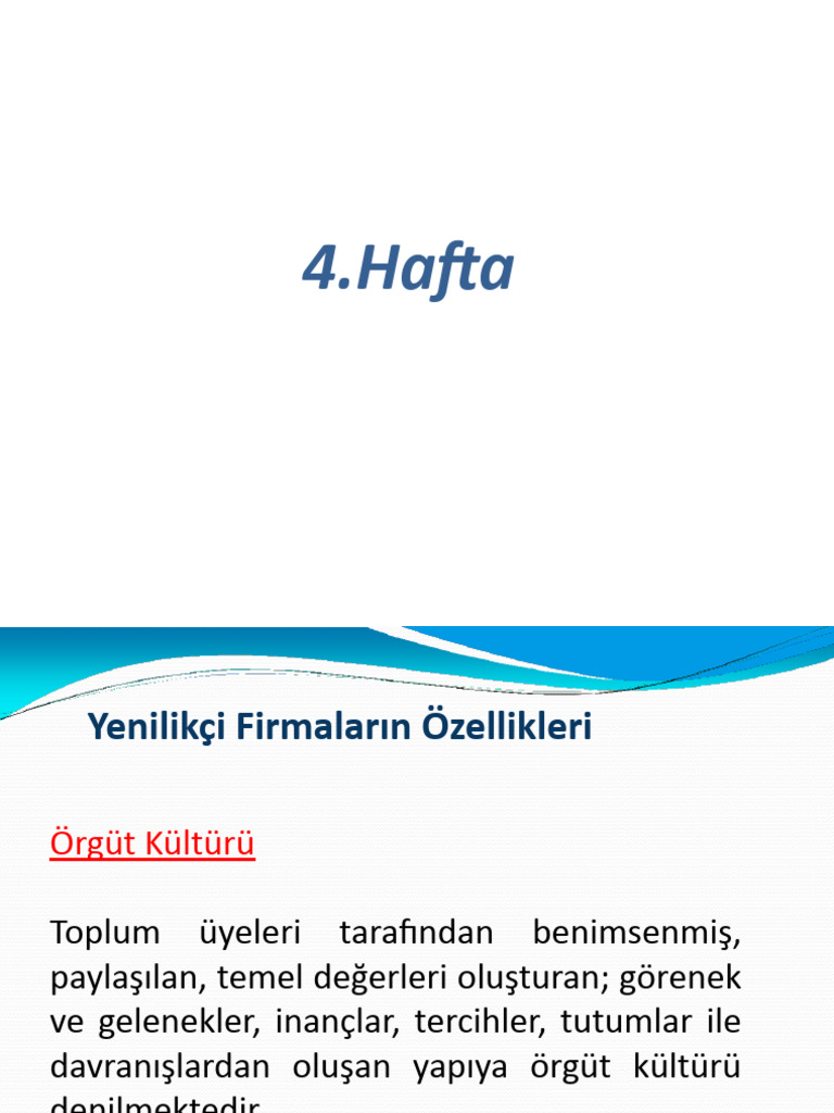 İnovasyon Slayt Ders Notu-4.Hafta | PDF