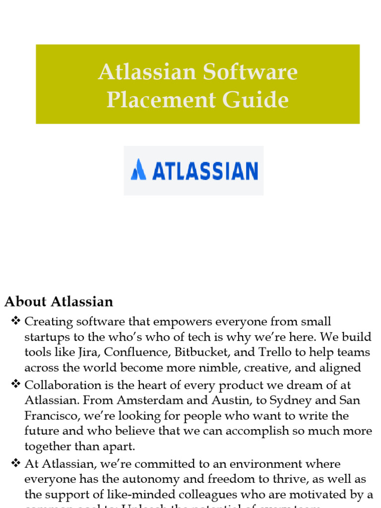 Atlassian Placement Guide | PDF | String (Computer Science) | Version ...