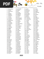 SPELLING BEE LIST - 4th GRADE | PDF
