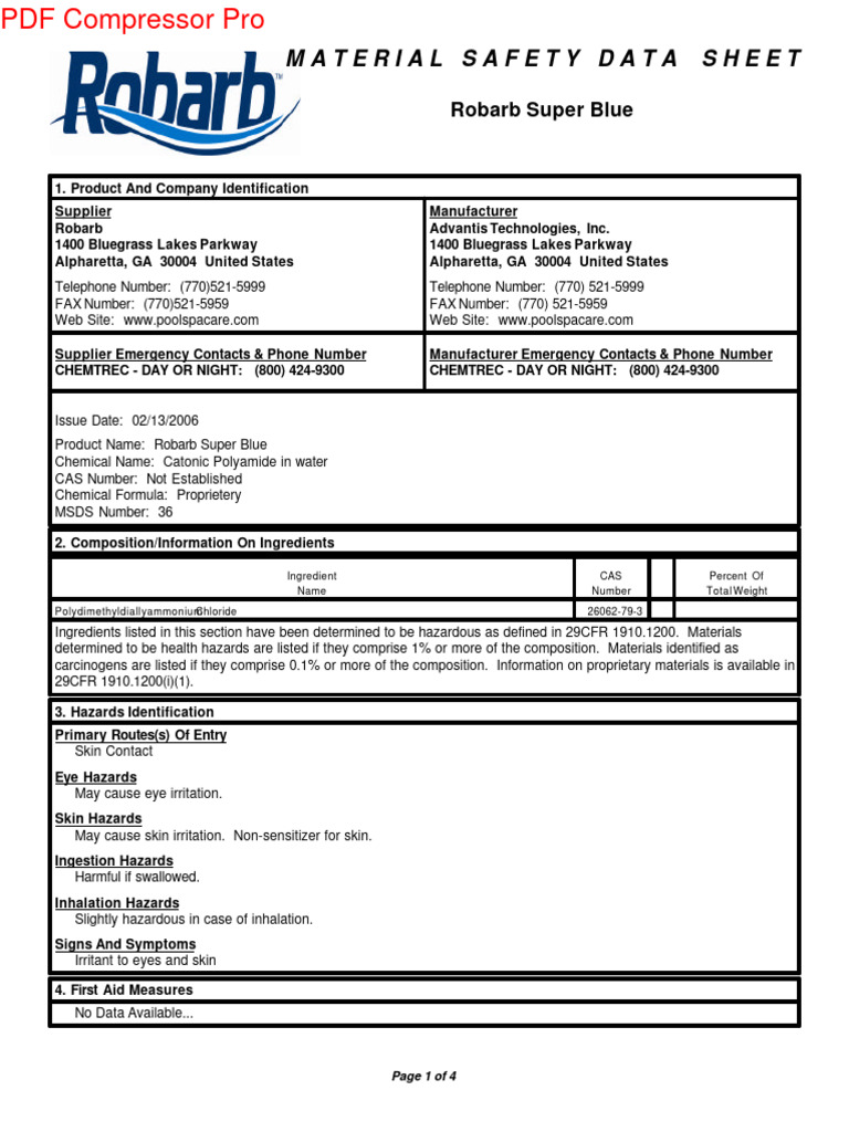 Robarb Super Blue | PDF