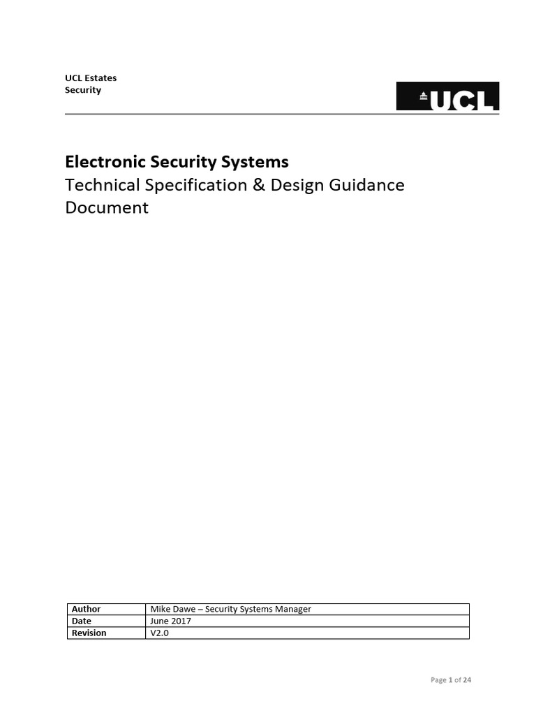 Security System Specification and Design Guidance Document | Download ...