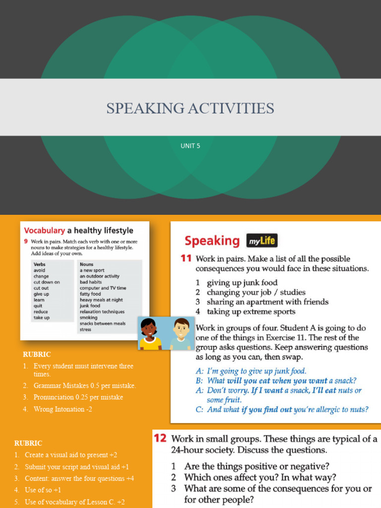 Unit 5 Speaking Activities | PDF | Banana | Home