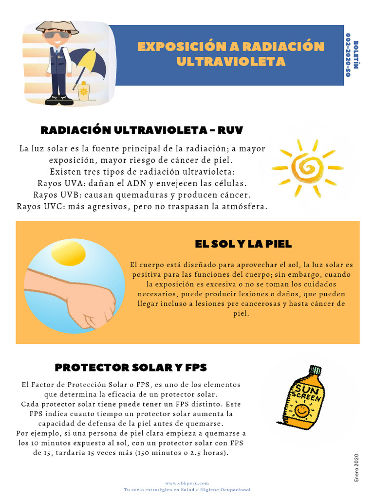 Riesgos y Protección contra Radiación UV | PDF | Protector solar ...