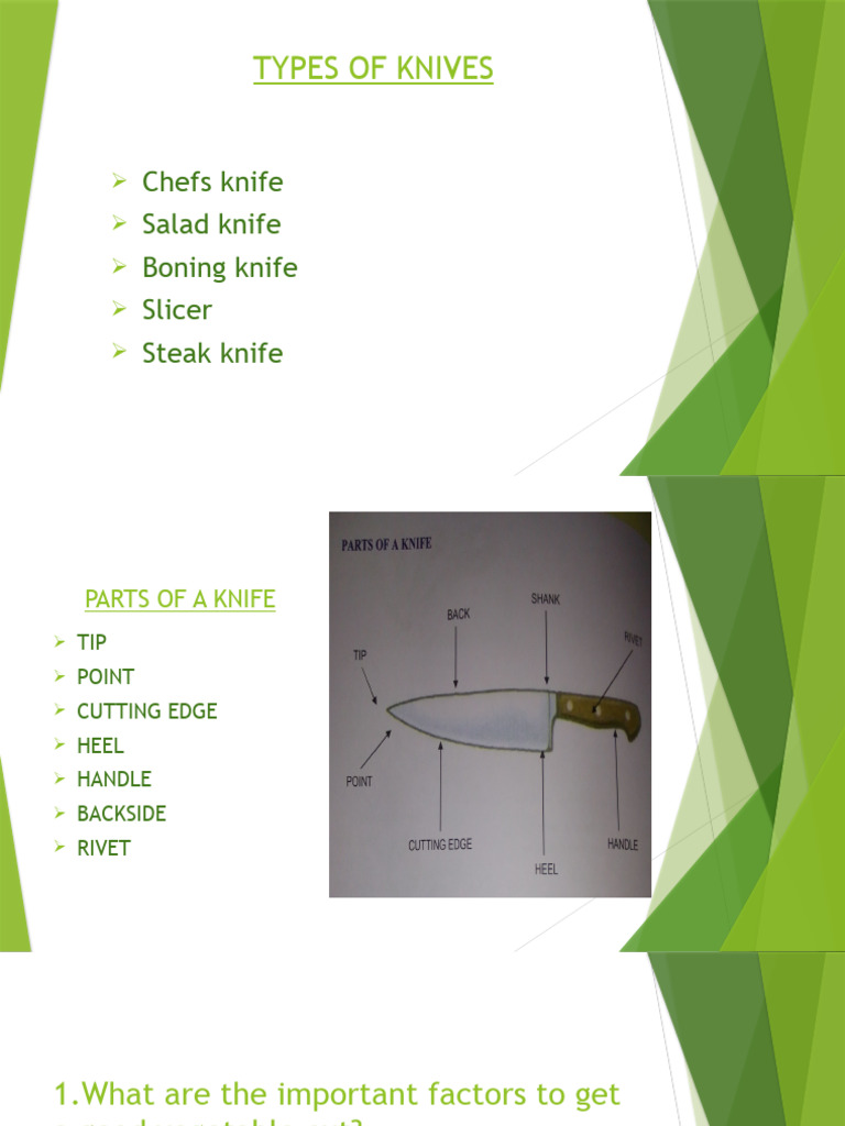 And Their Uses Common Knife Types Knives Types And Uses