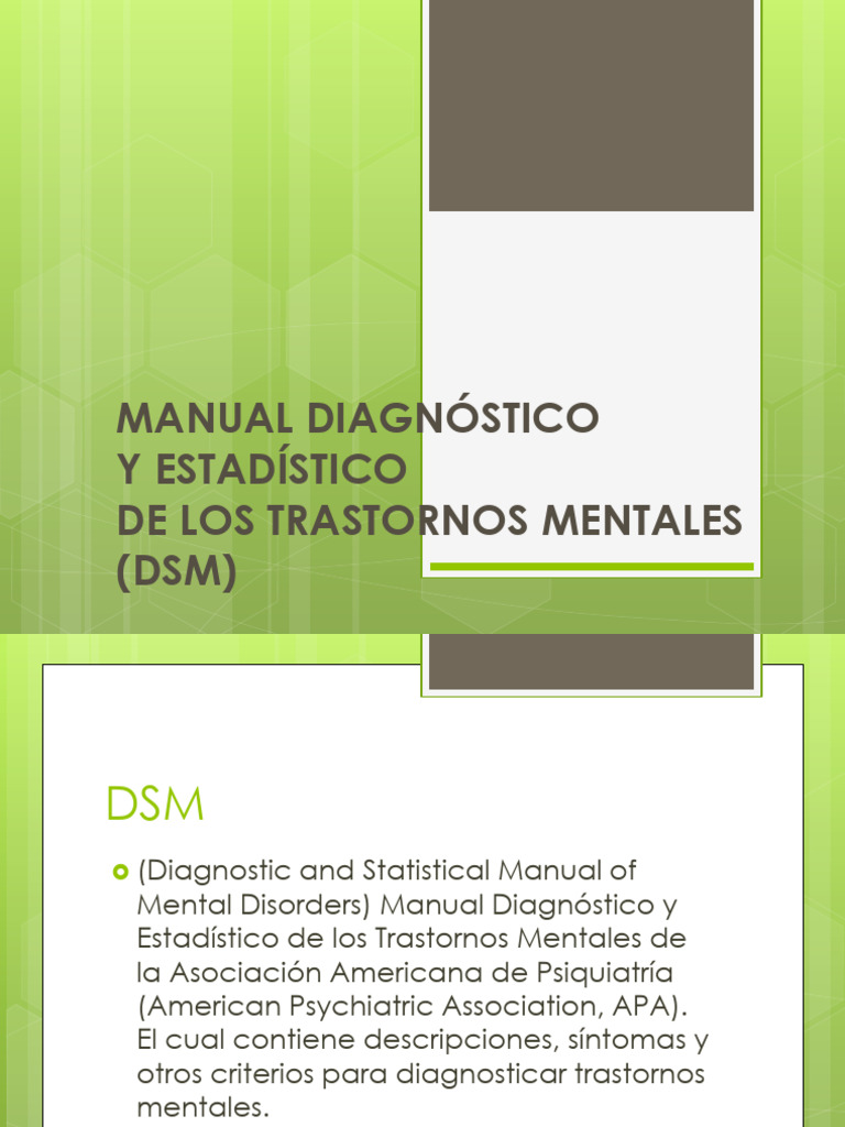 DSM y CIE 10 | Descargar gratis PDF | Manual Diagnóstico y Estadístico ...