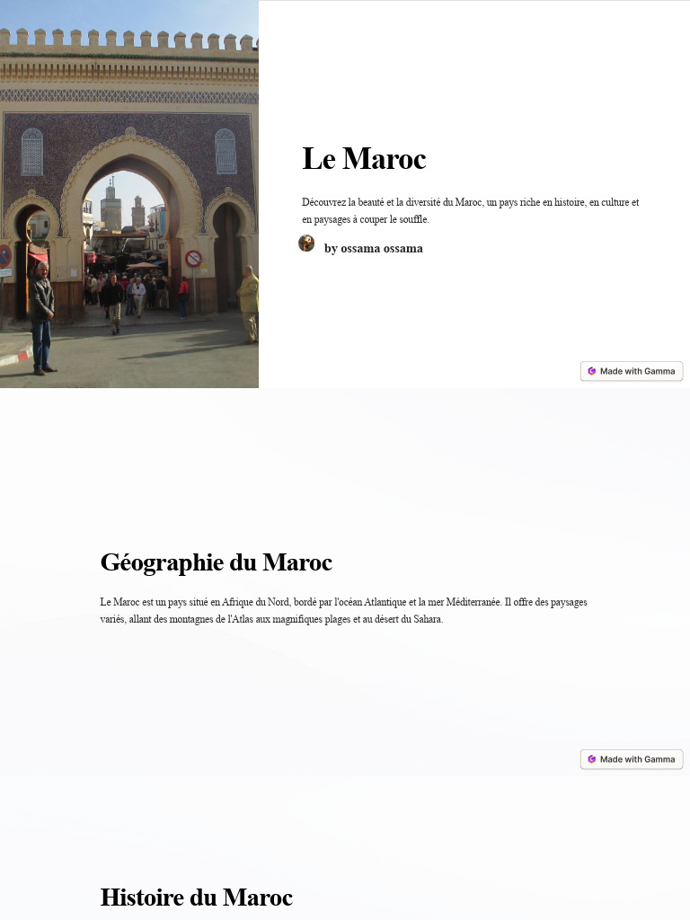 Le Maroc | PDF | Maroc | Afrique