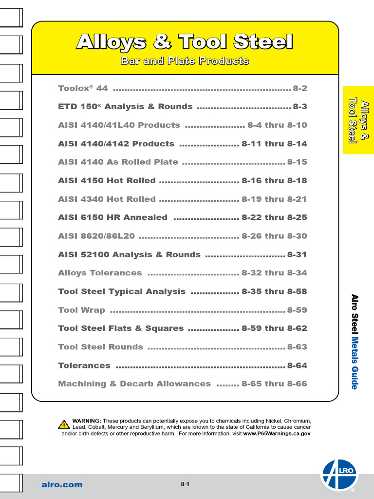 008 Alloy Tool Steel | PDF | Steel | Alloy