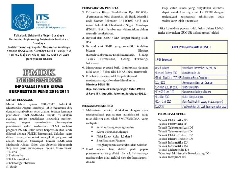 Politeknik Elektronika Negeri Surabaya | PDF