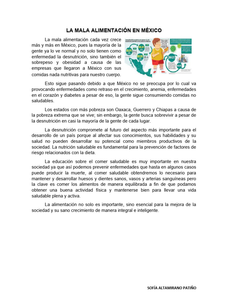 La Mala Alimentación en México | PDF