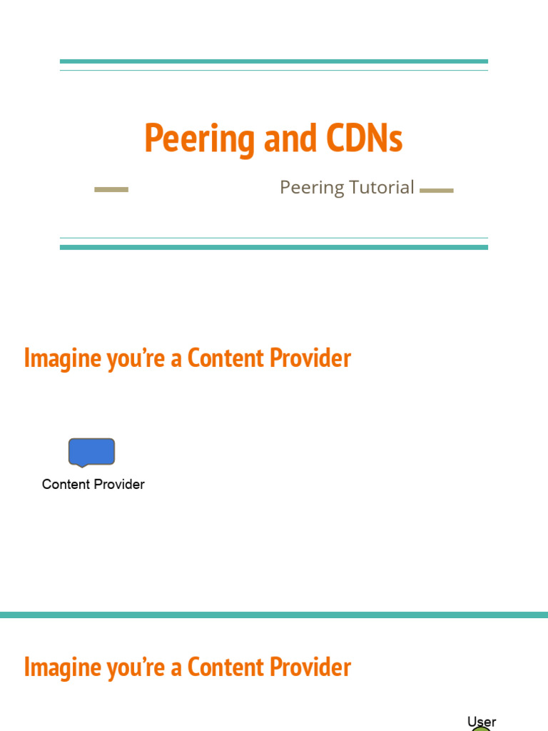 Peering Tutorial Cdns Pdf Computer Science Computer Networking