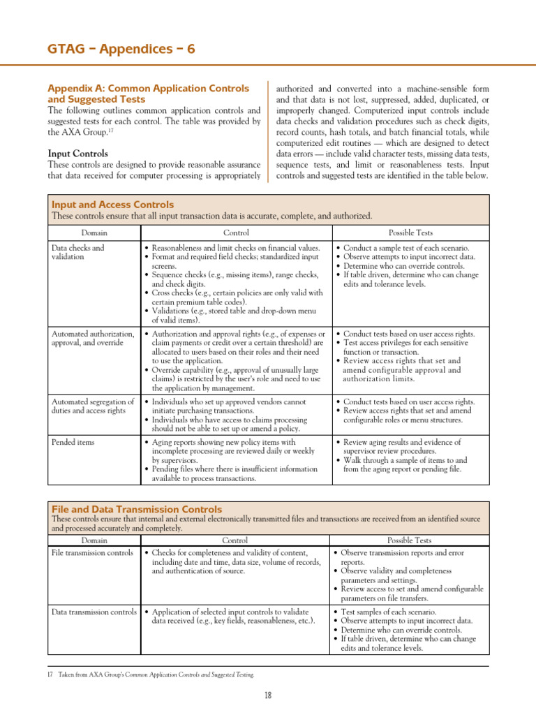 GTAG 8 - Auditing Application Controls-21 | PDF