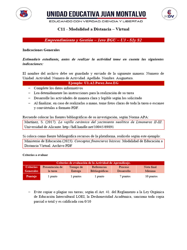 Actividad de Aprendizaje S1,2 - U3 - 11C | PDF | Contabilidad | Business