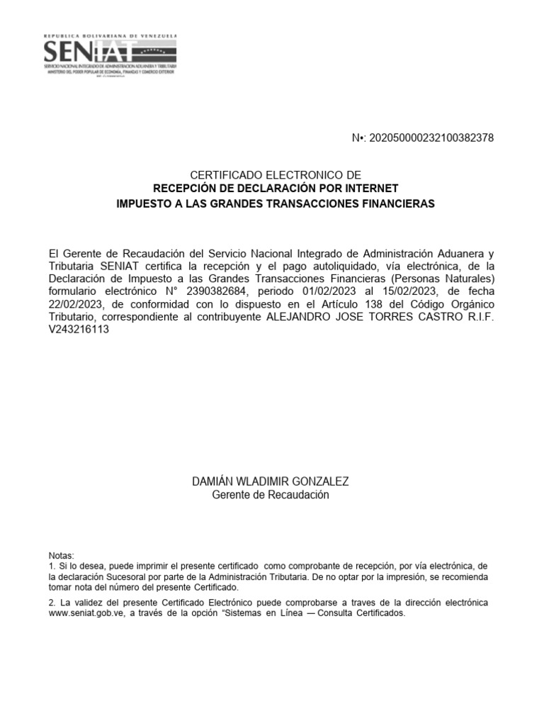 Declaración Del Islr | PDF