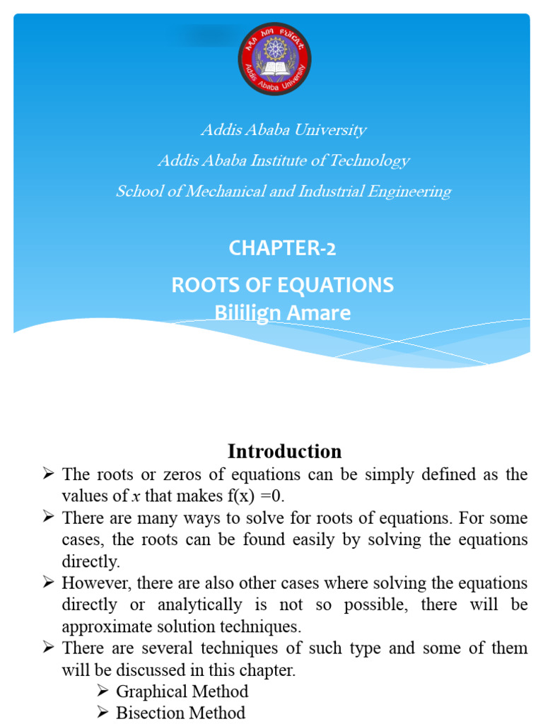 Chapter 2 Roots of Equation | PDF | Equations | Function (Mathematics)