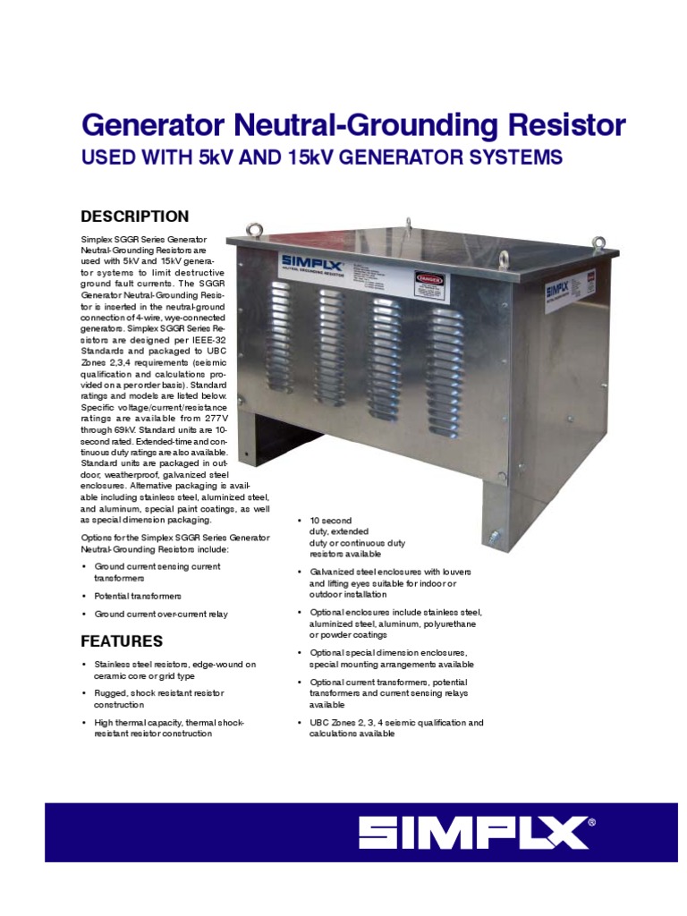 Ground Resistor | PDF | Resistor | Transformer