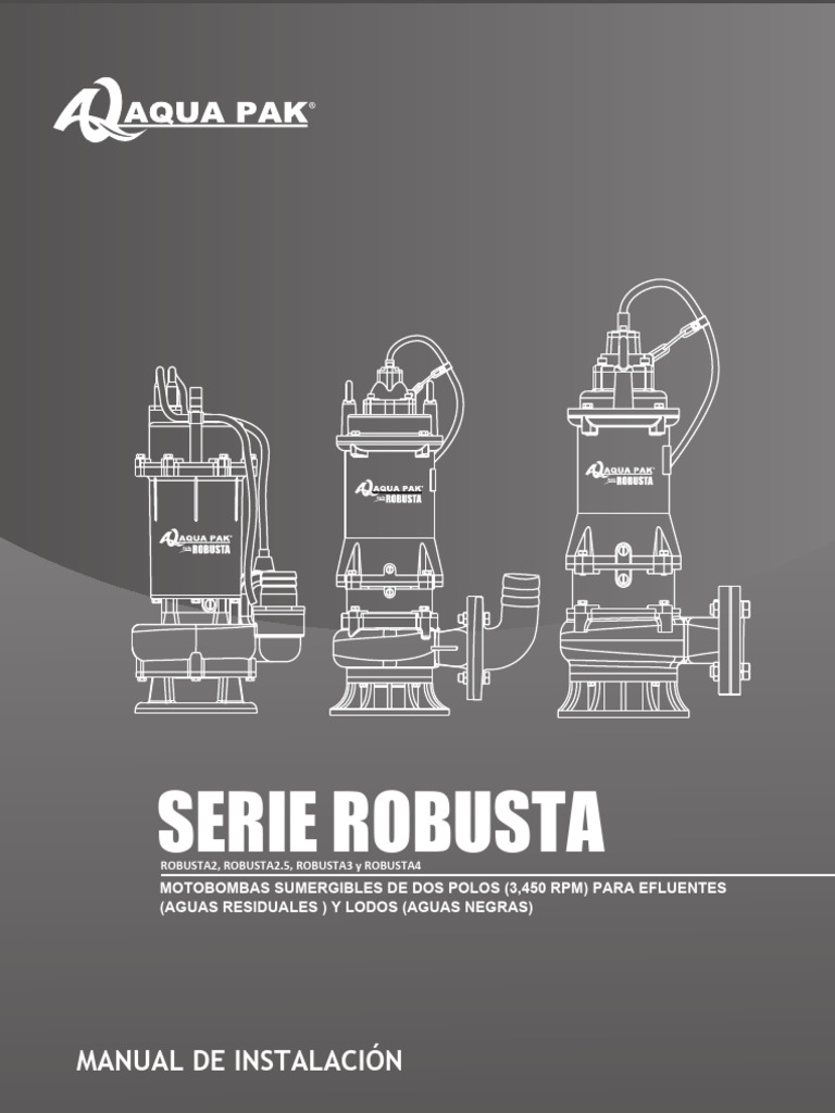 Manual Bomba Sumergible Robusta - Serie | PDF | Bomba | Descarga electrostática