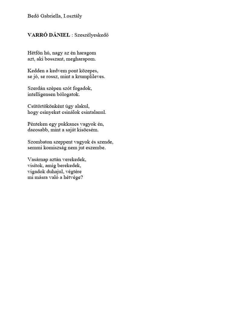 Varró Dániel | PDF