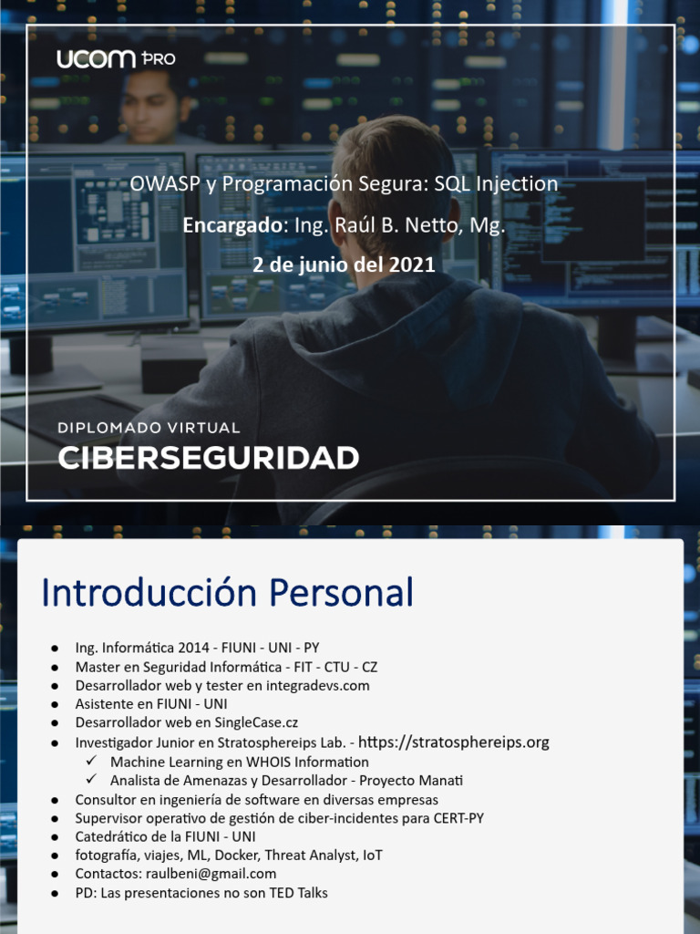 03 Clase - 2 OWASP SQL Injection | PDF | Redes | Internet y web
