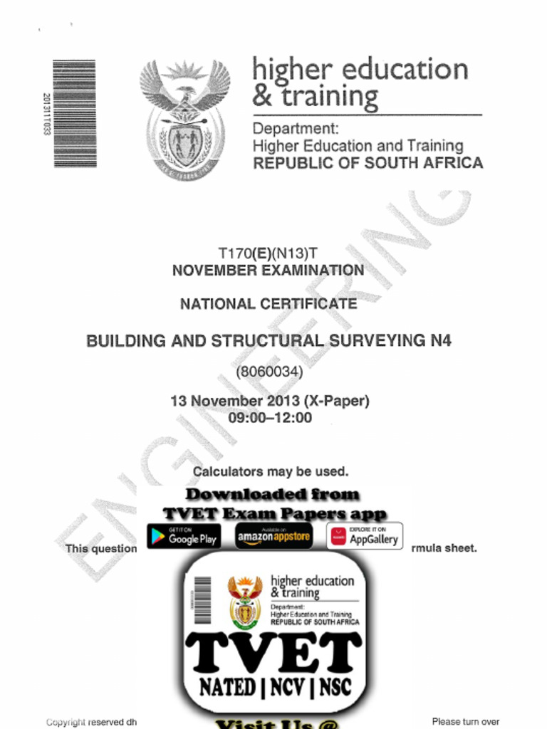 N4 Building and Structural Surveying 13 Nov 2013 | PDF